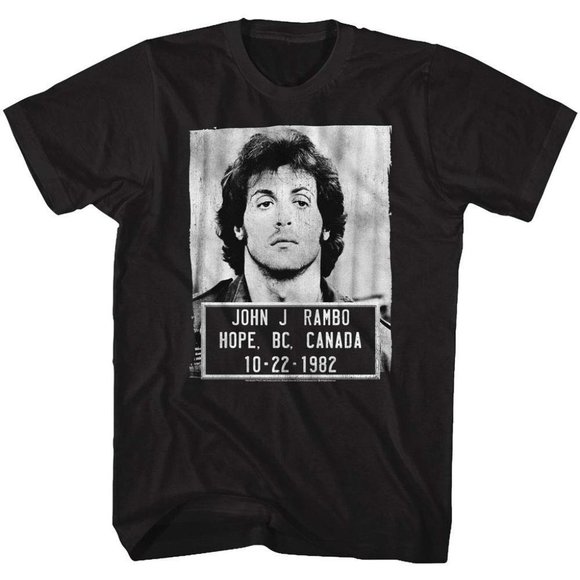 Tops | Rambo Film Series John J Rambo Canada 1982 Mugshot Shirt | Poshmark